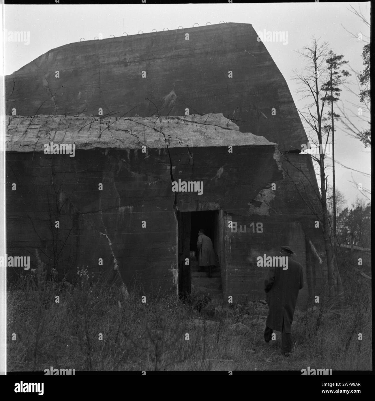 Remains of a World War II bunker at Wilcze Szańc, used as Adolf Hitler ...