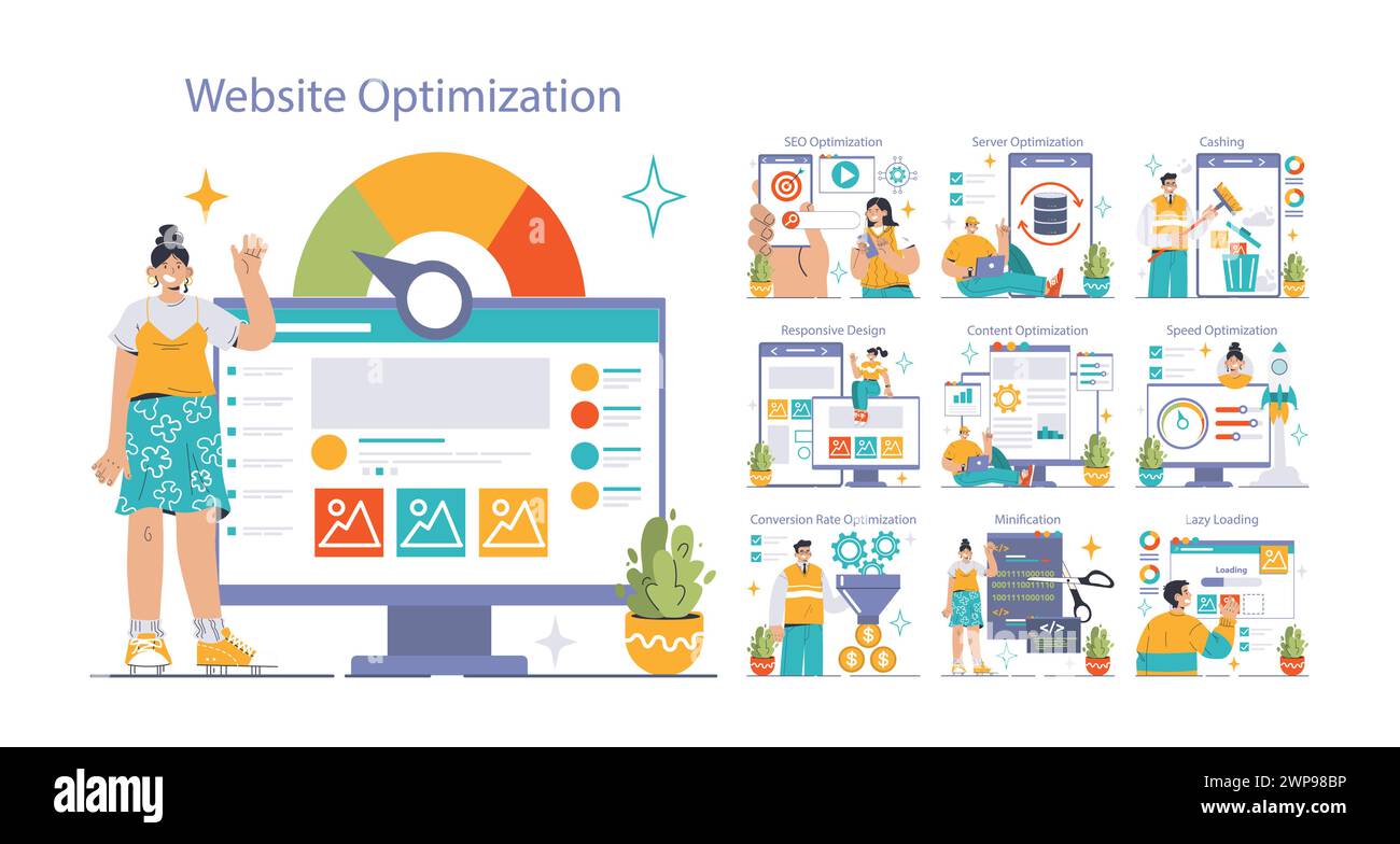 Website Optimization set. Expert showcasing strategies. SEO ... Website Optimization set. Expert showcasing strategies. SEO ...