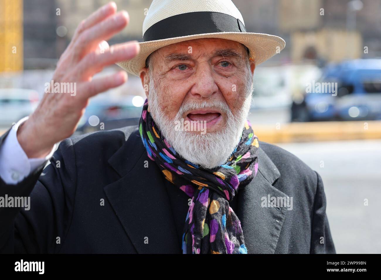 Napoli, Italy, 6 March 2024. The artist Michelangelo Pistoletto during ...