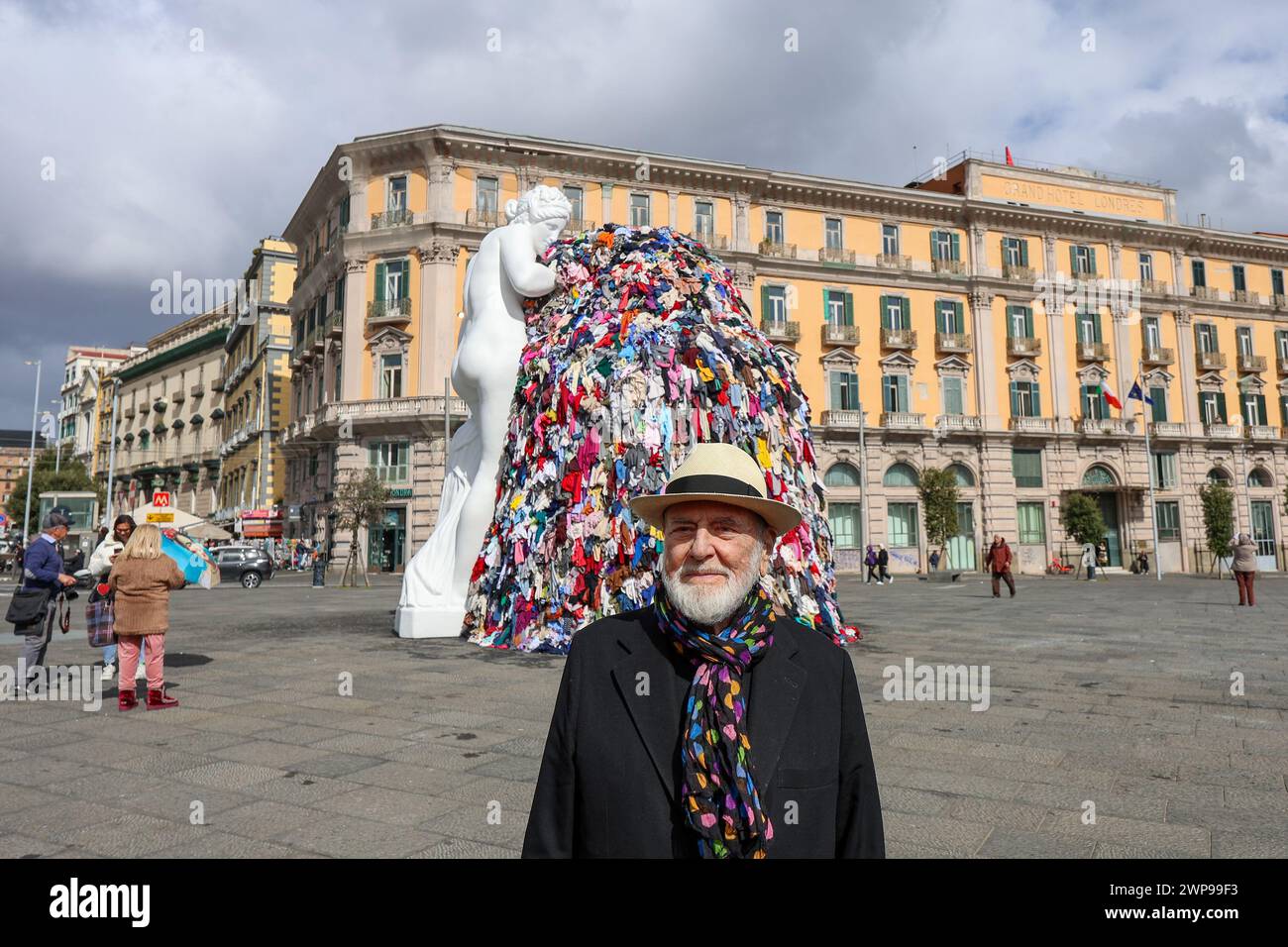 Napoli, Italy, 6 March 2024. The artist Michelangelo Pistoletto during ...