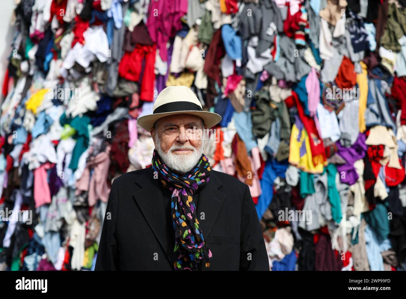 Napoli, Italy, 6 March 2024. The artist Michelangelo Pistoletto during ...