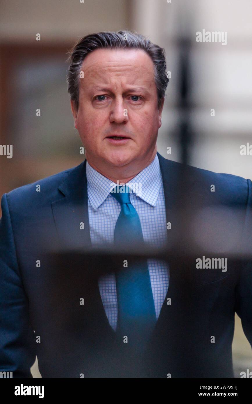 Downing Street, London, UK. 6th March 2024. Foreign Secretary, Lord ...