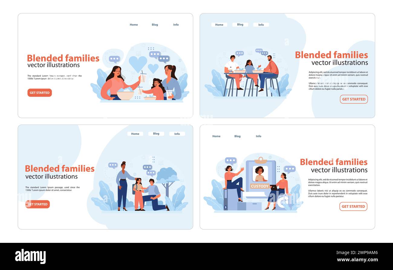 Blended families Stock Vector Images - Alamy