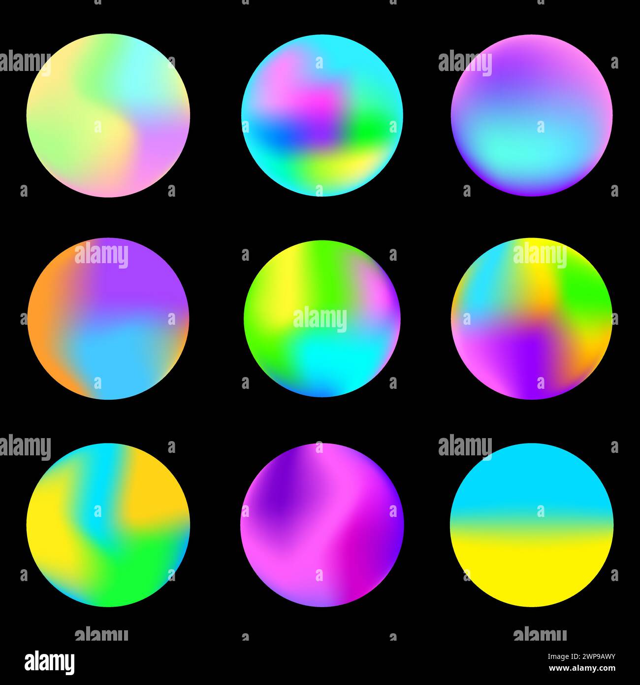 Rainbow color balls. Gradient color. Vector illustration. Stock image ...