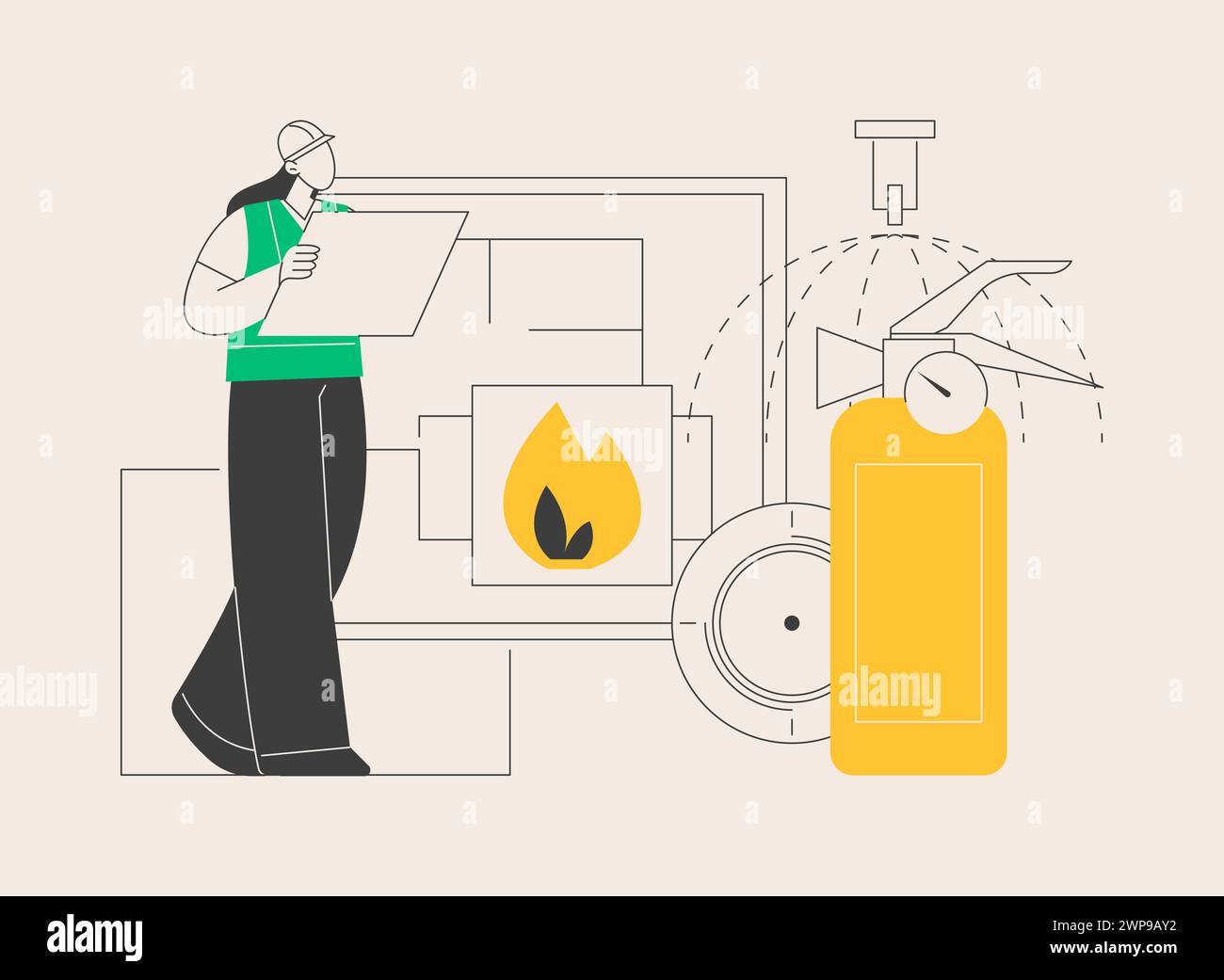 Fire protection abstract concept vector illustration Stock Vector Image ...