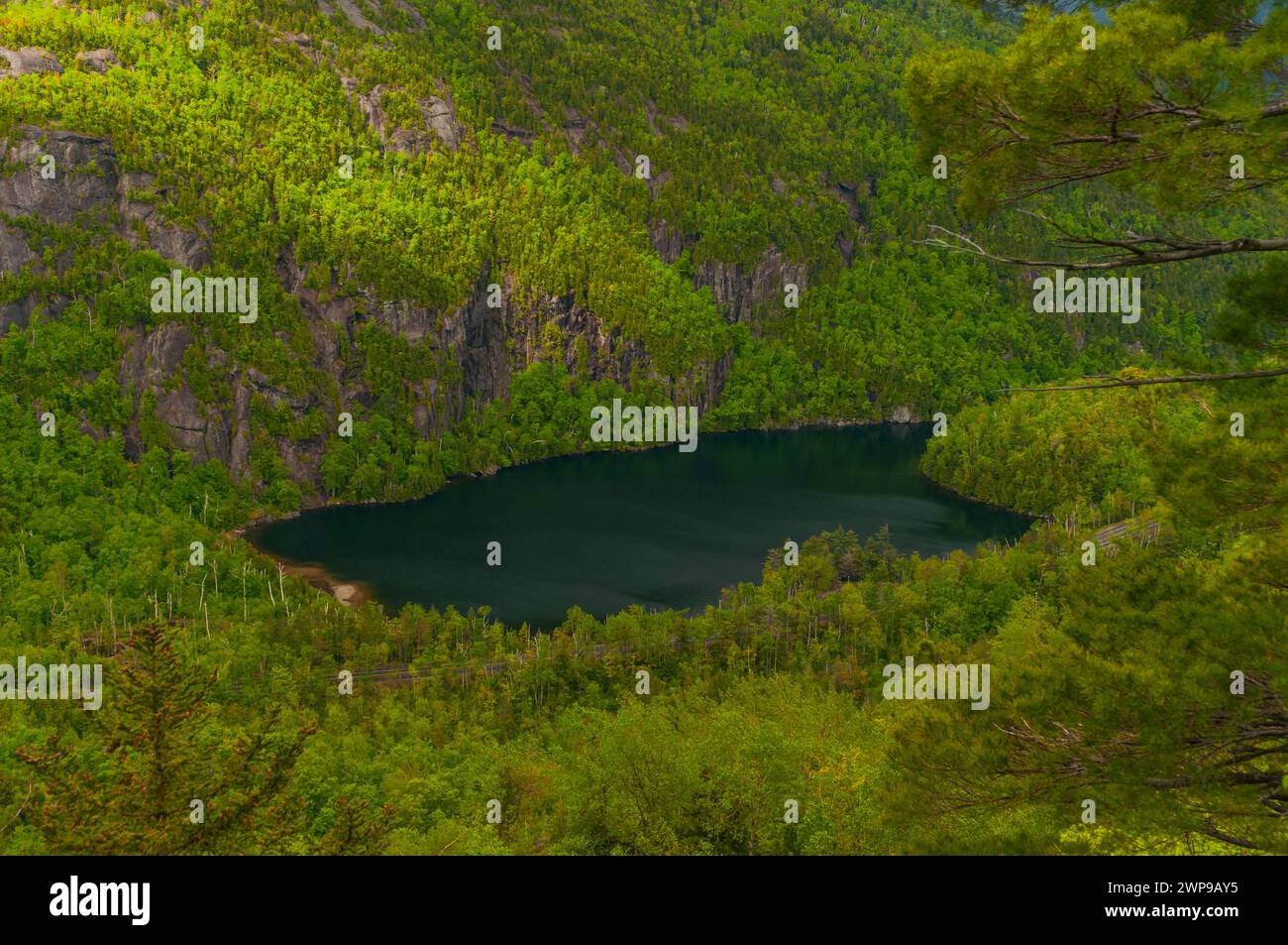 Chapel Pond in spring, High Peaks region, Adirondack Forest Preserve ...