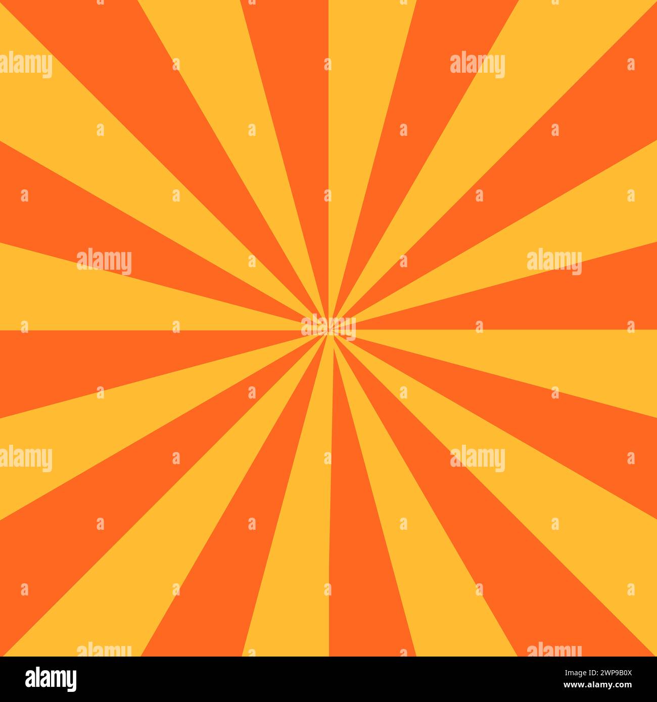 Orange rays background in retro style. Bright design. Vector ...