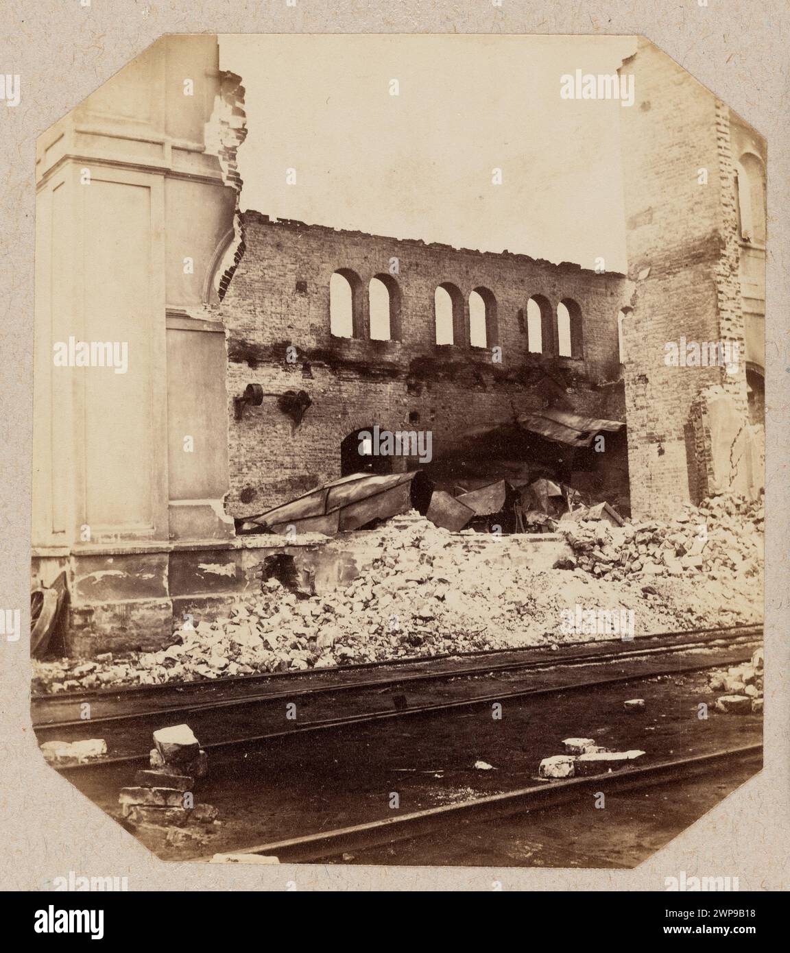 Photograph of the Warsaw-Vienna Railway workshops on Chmielna Street in ...