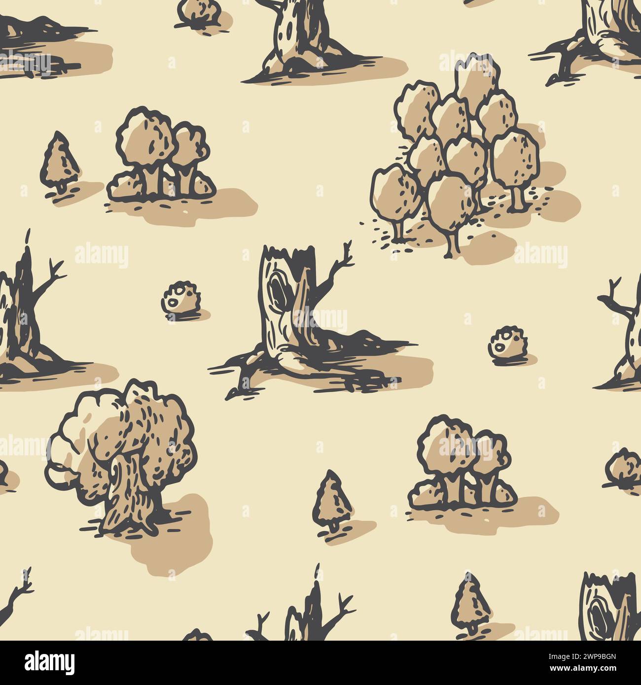 Woodland park forest aerial view Stock Vector Images - Alamy