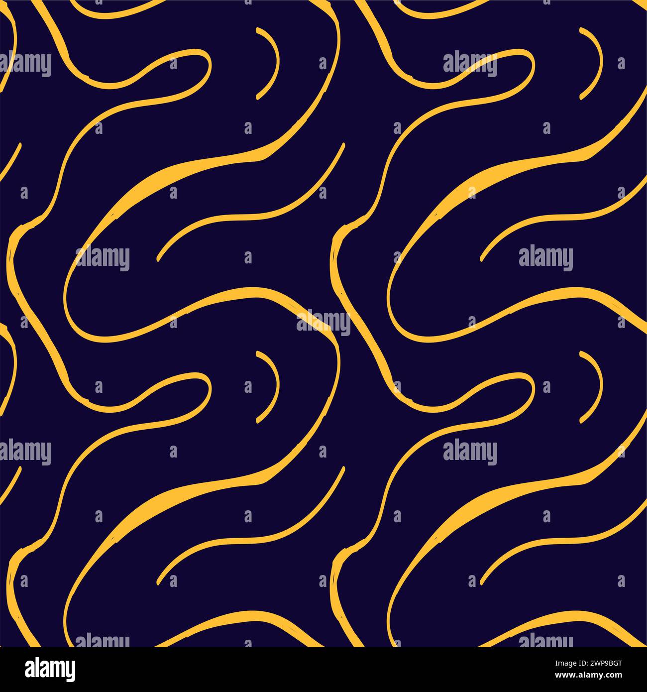 Seamless abstract pattern with squiggles and scribbles. Weaved curved ...