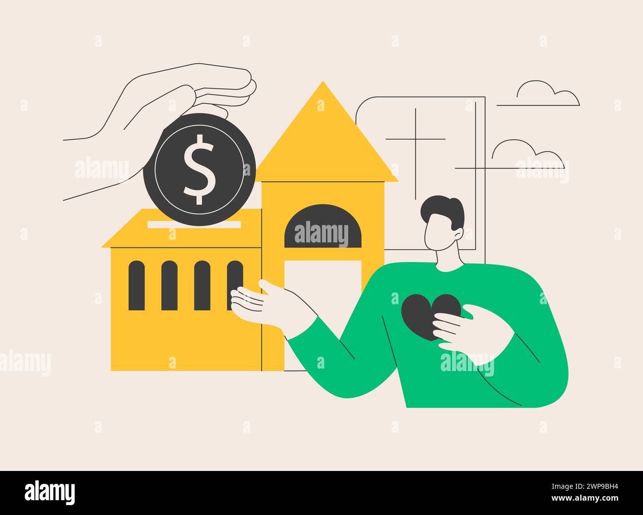 Donation abstract concept vector illustration Stock Vector Image & Art ...