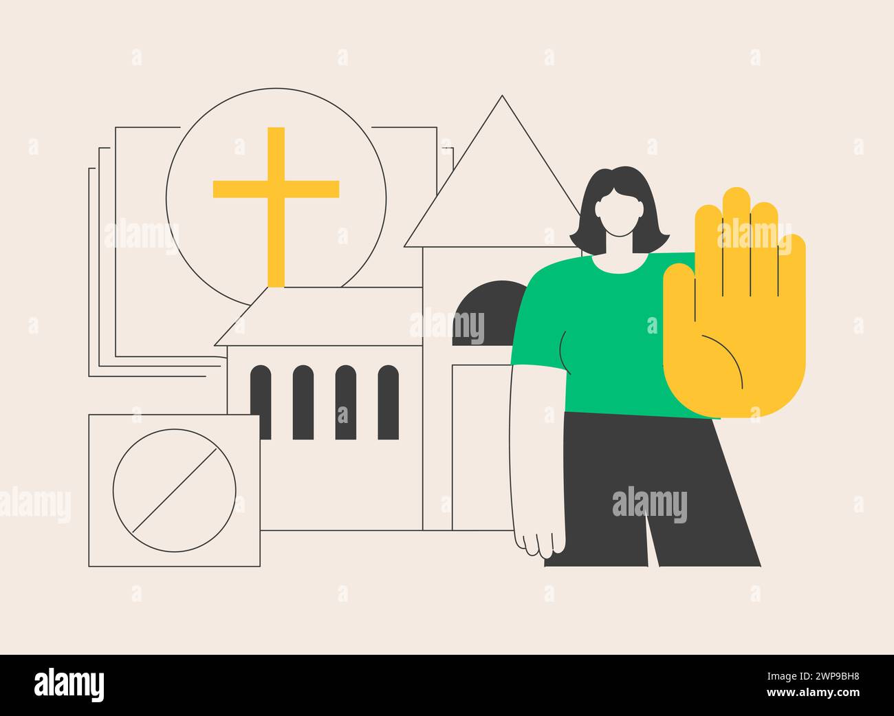 Atheistic worldview abstract concept vector illustration Stock Vector ...