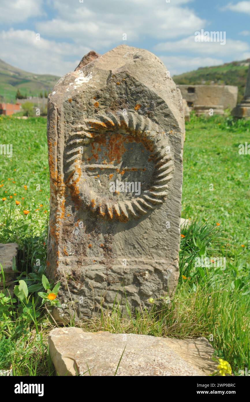 View of the ruins of the Roman city of Cuicul located on the territory ...