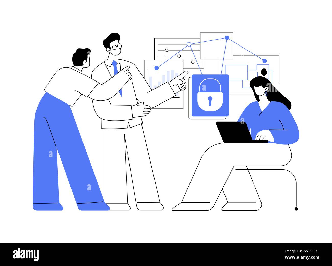 Chief security officer isolated cartoon vector illustrations Stock ...