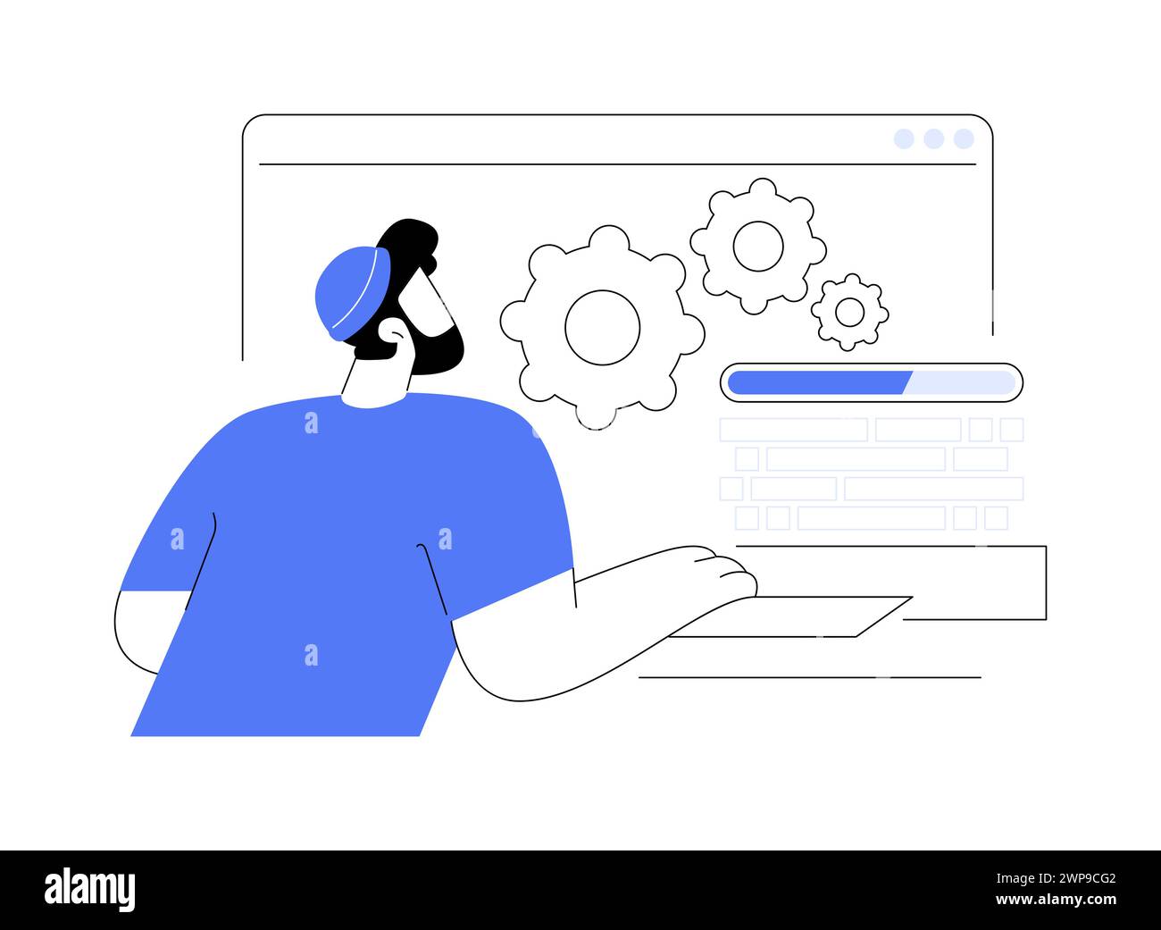 Software installation isolated cartoon vector illustrations Stock ...