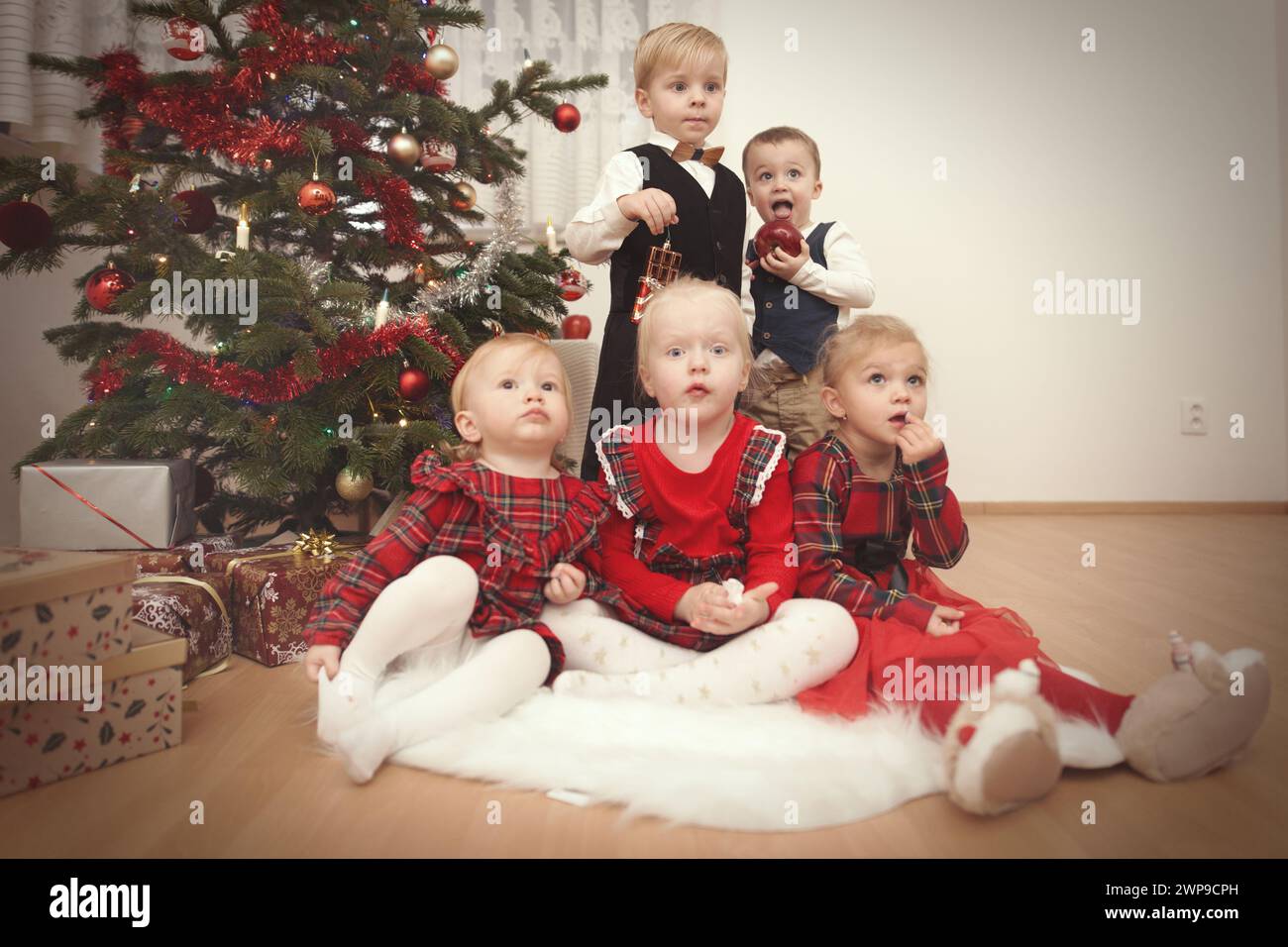 Christmas package children hi-res stock photography and images - Alamy