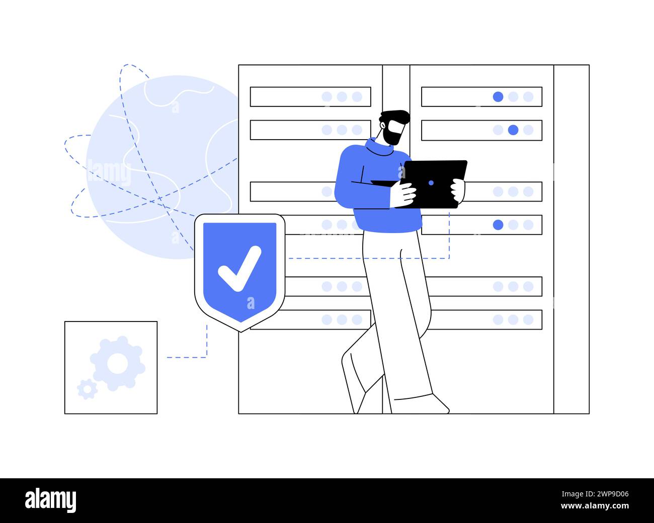 Proxy server isolated cartoon vector illustrations Stock Vector Image ...