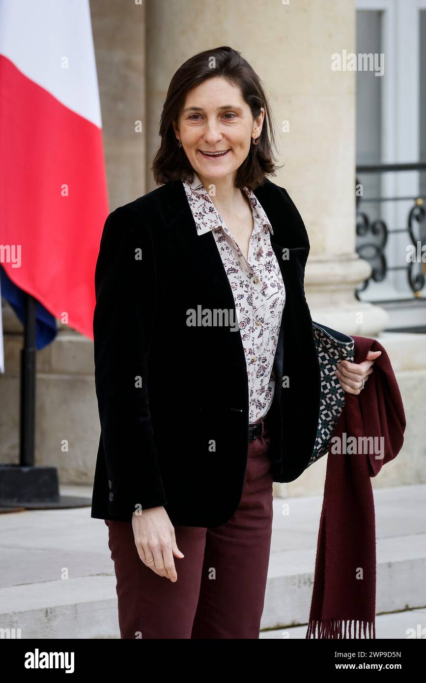 © Thomas Padilla/MAXPPP - 06/03/2024 ; Paris, France ; SORTIE DU CONSEIL DES MINISTRES AU PALAIS ...