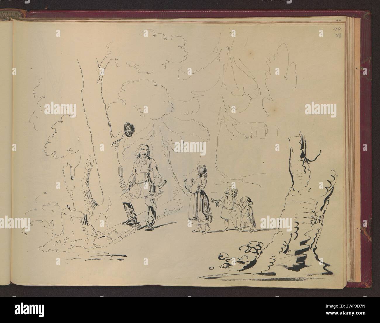 Sketch showing children in hi-res stock photography and images - Alamy