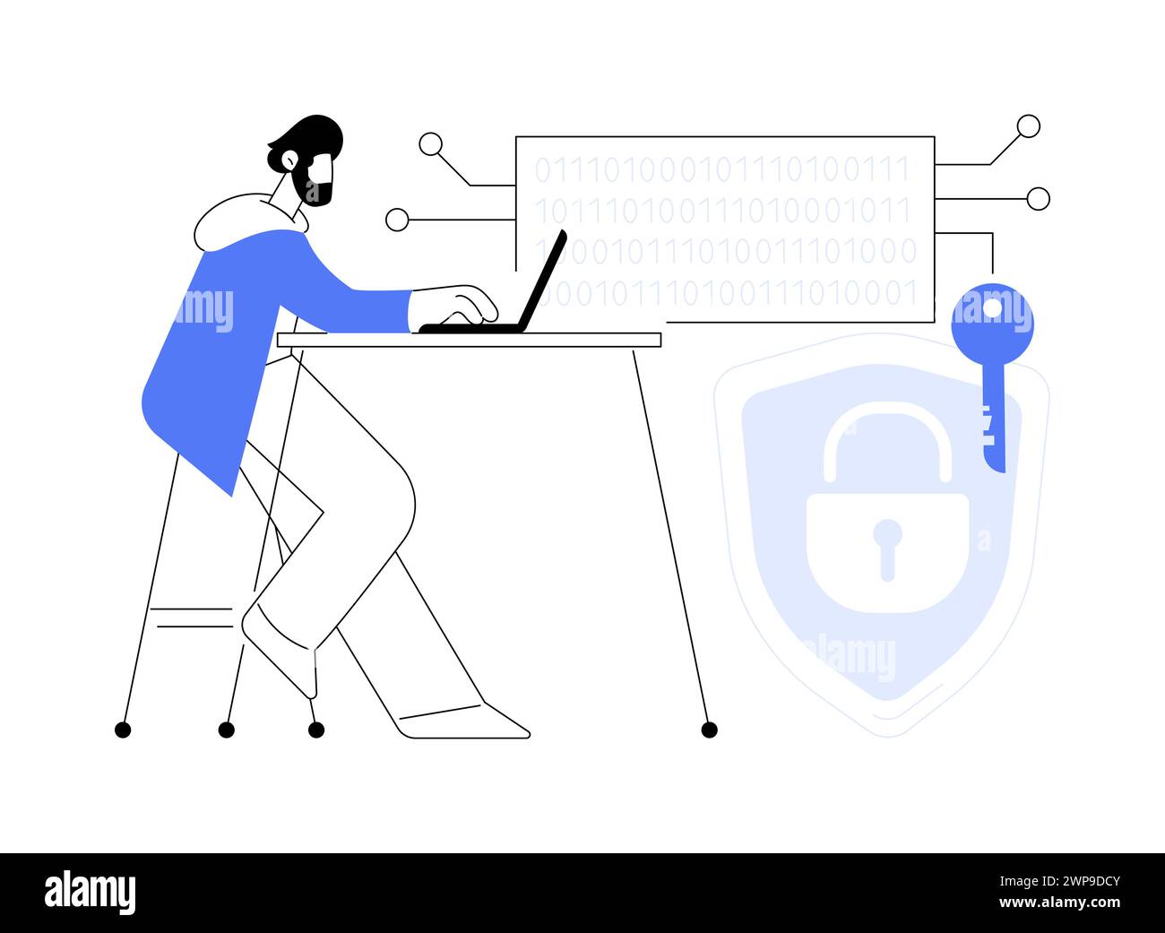 Encryption isolated cartoon vector illustrations Stock Vector Image ...