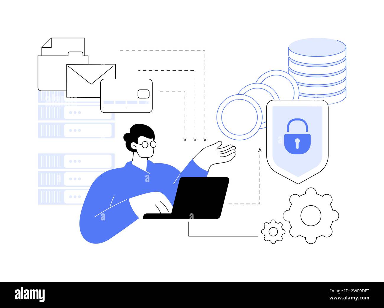 Tokenization isolated cartoon vector illustrations Stock Vector Image ...