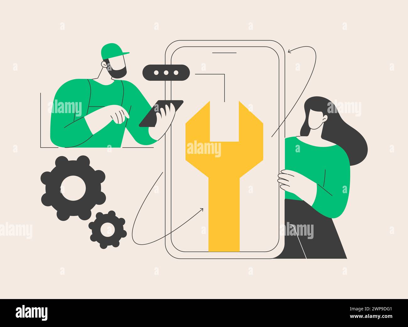 Refurbished device abstract concept vector illustration Stock Vector ...