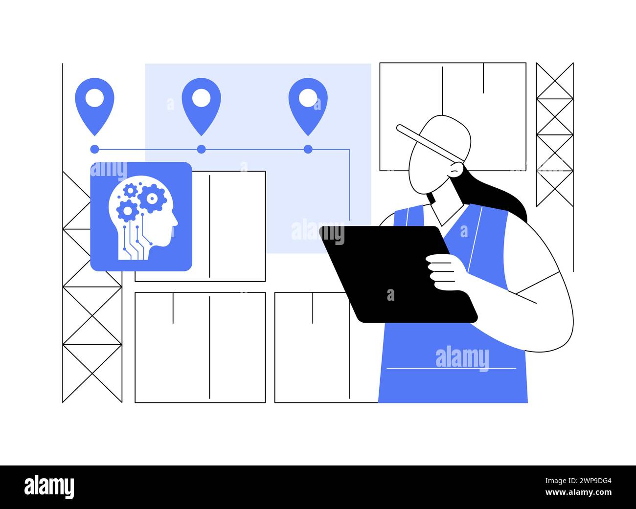 AI-Driven Inventory Automation abstract concept vector illustration ... AI-Driven Inventory Automation abstract concept vector illustration ...