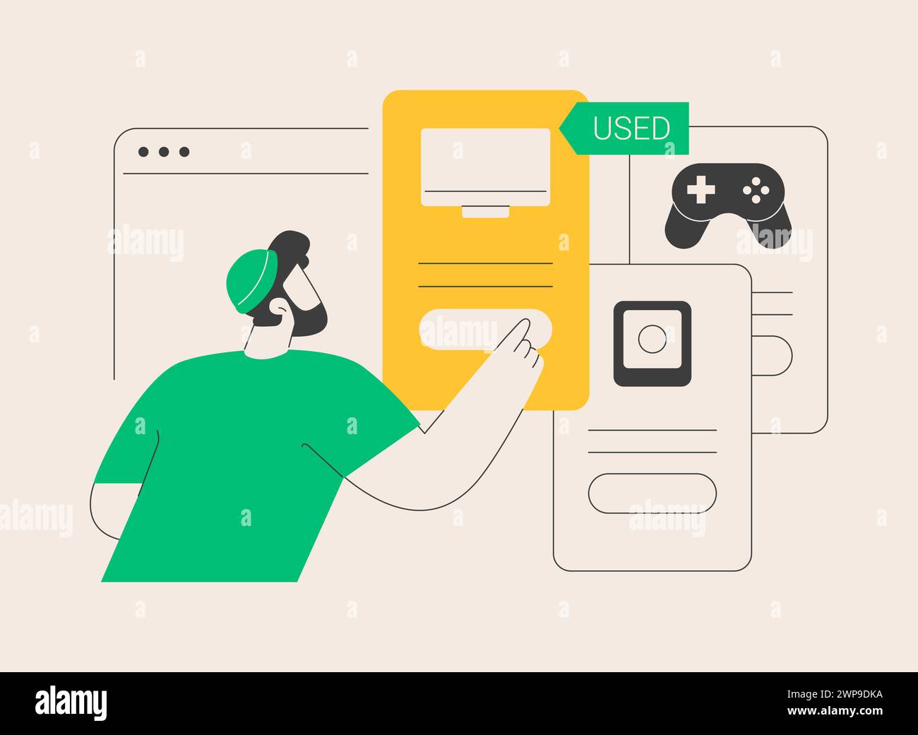 Used electronics trading abstract concept vector illustration Stock ...