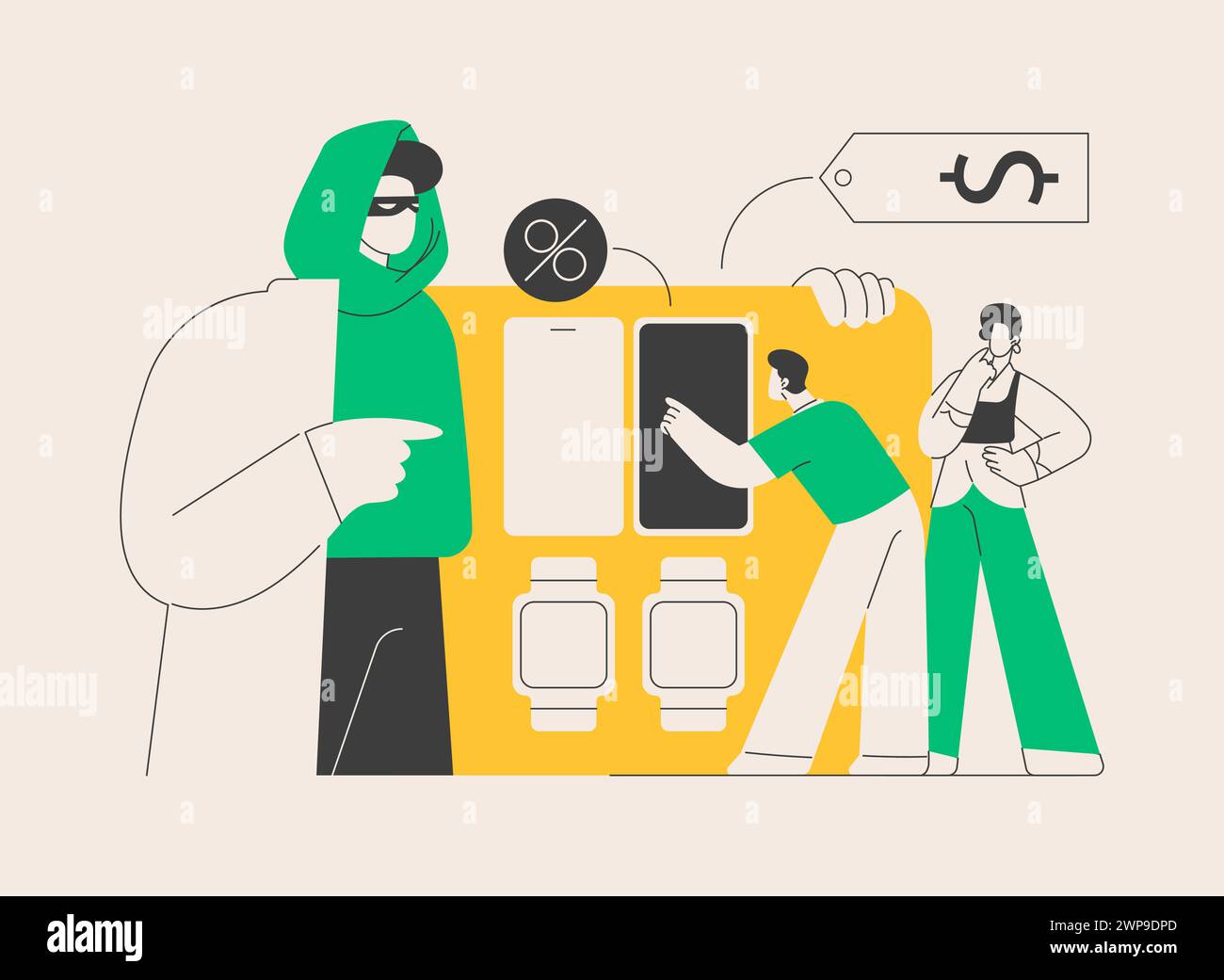 Gray market abstract concept vector illustration Stock Vector Image ...