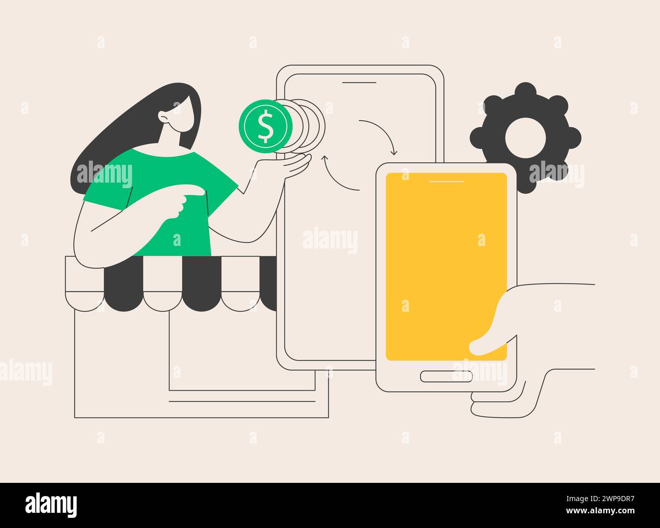 Mobile device trade-in abstract concept vector illustration Stock ...