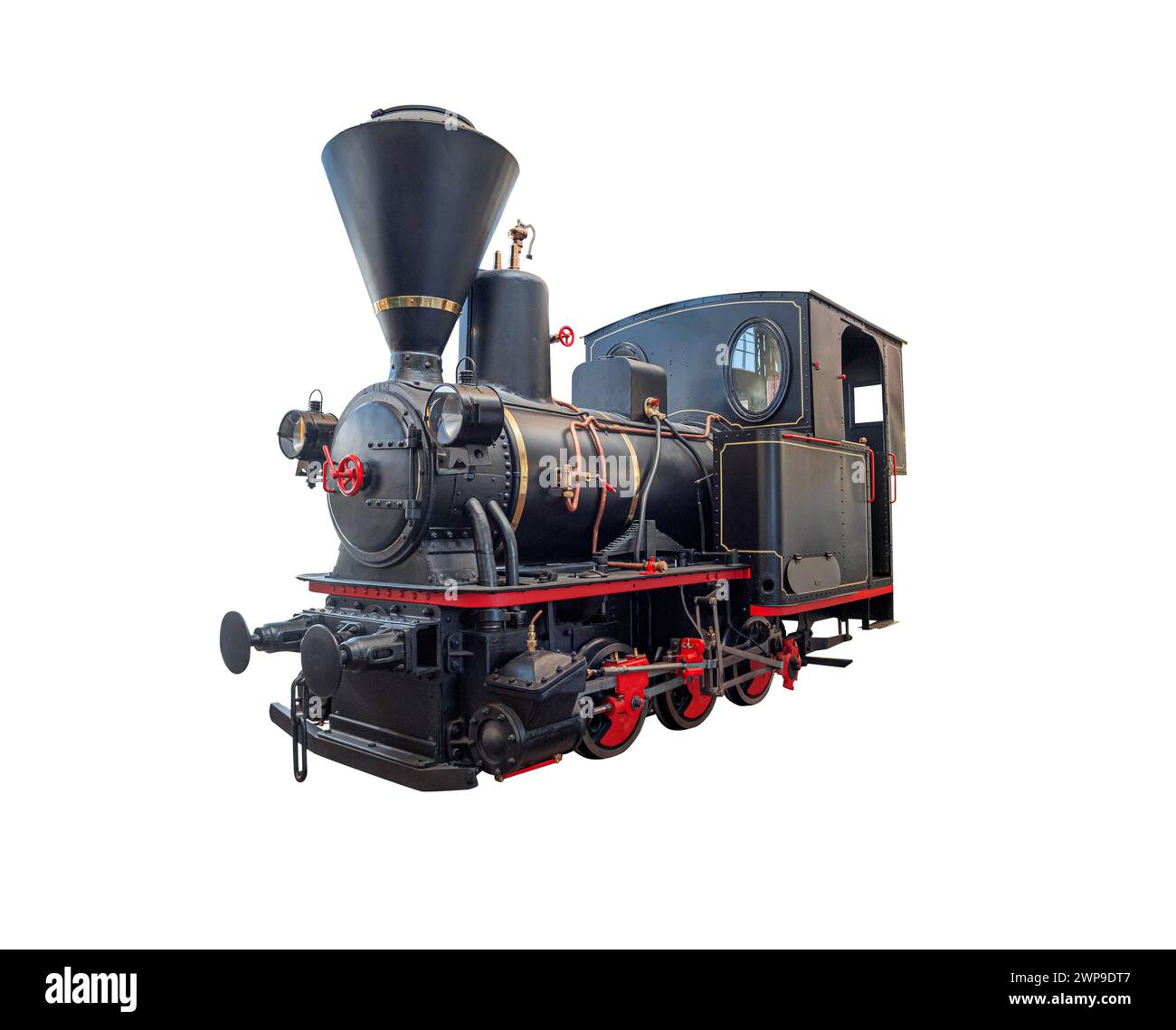 Old steam locomotive isolated on a white background Stock Photo - Alamy