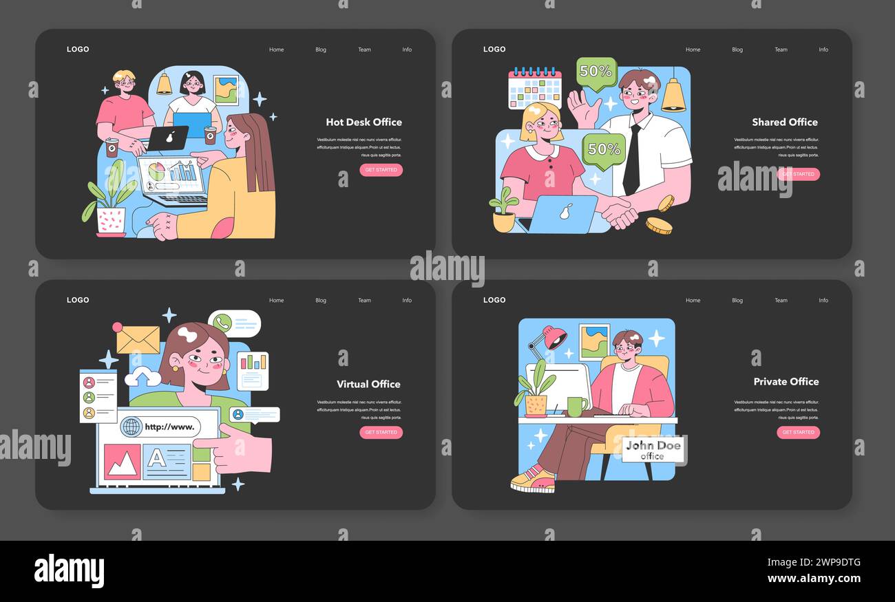 Tech savvy workplace Stock Vector Images - Alamy