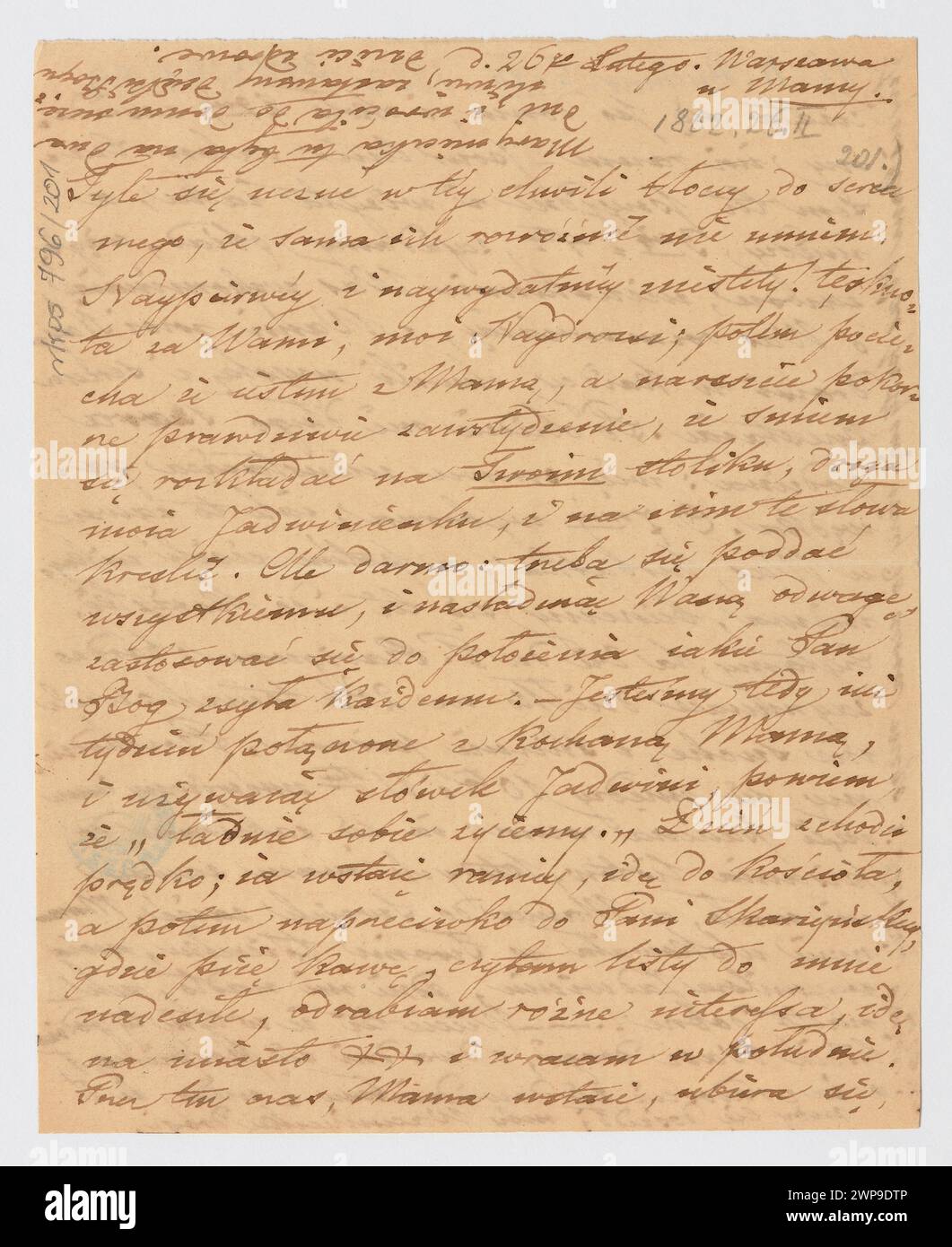 Letter of Constance to Jadwiga Zatania (Deotymy) and her father Wac ...