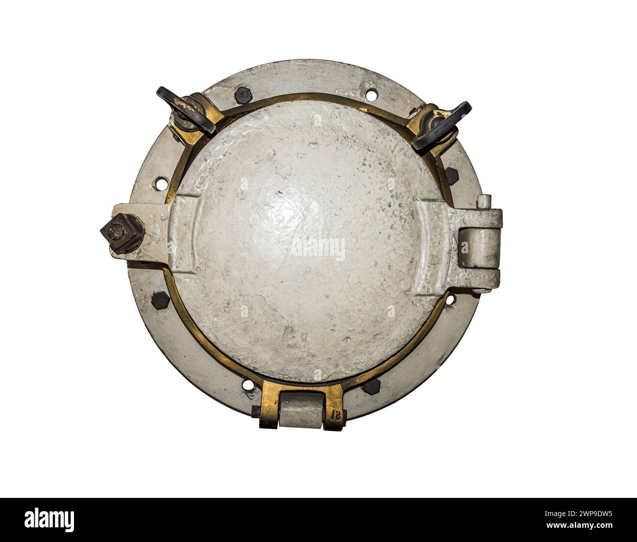 Ship porthole window isolated on white Stock Photo - Alamy