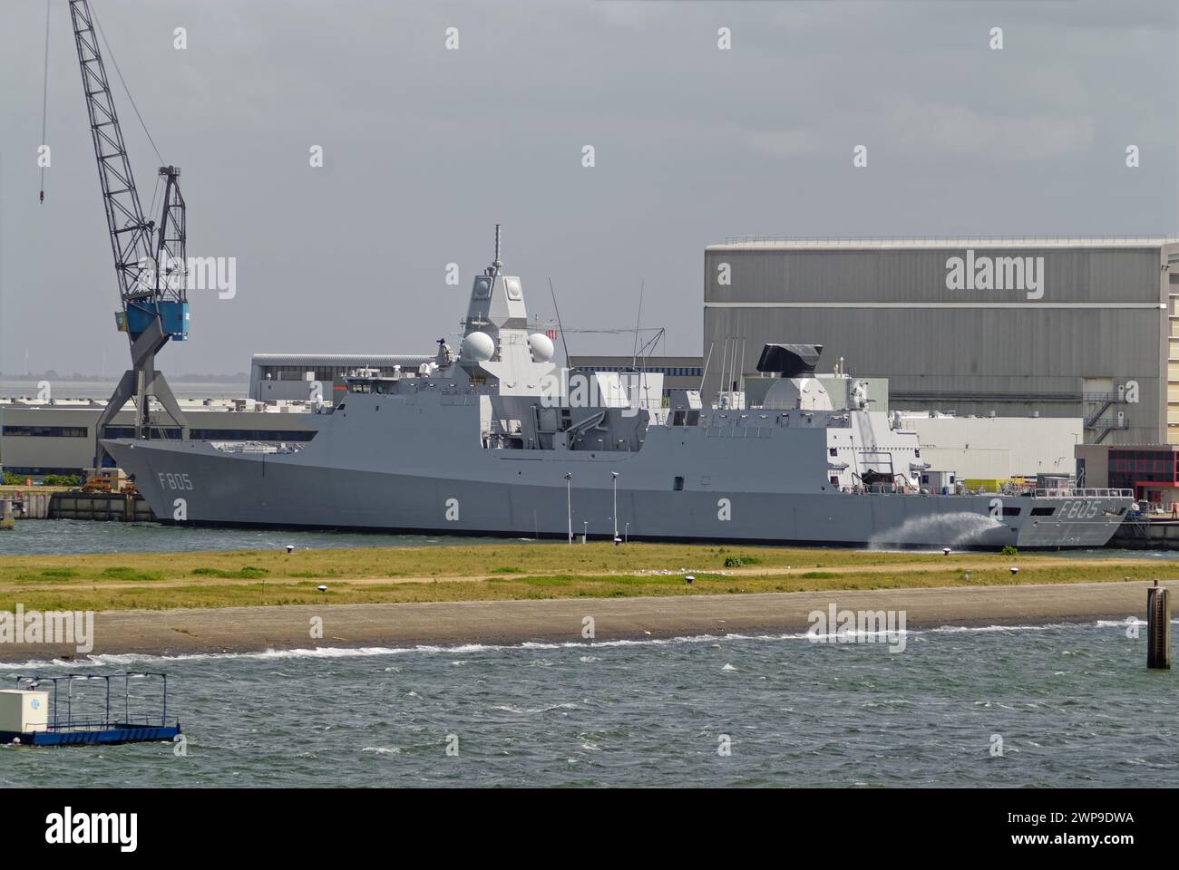 The HNLMS Evertsen, a Guided Missile Frigate alongside at Den Helder ...