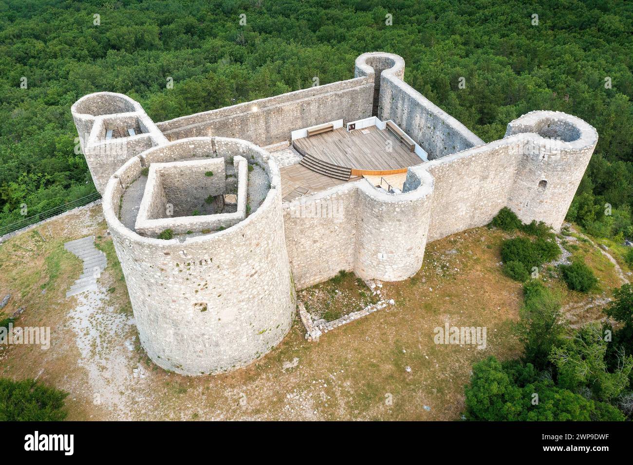 Aerial view of Drivenik castle, Croatia Stock Photo - Alamy