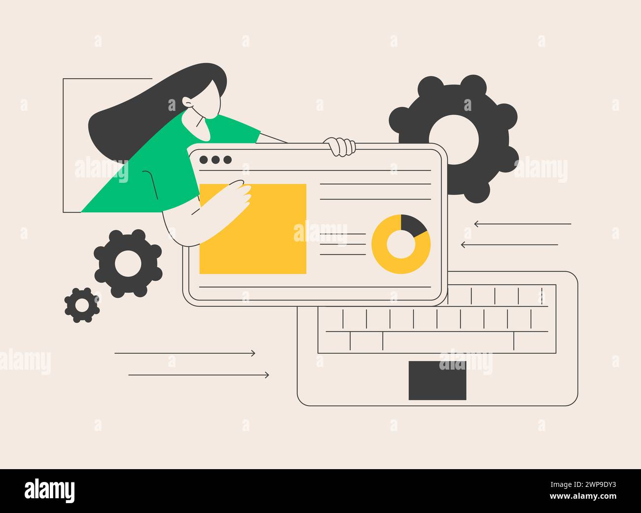 Detachable device technology abstract concept vector illustration Stock ...