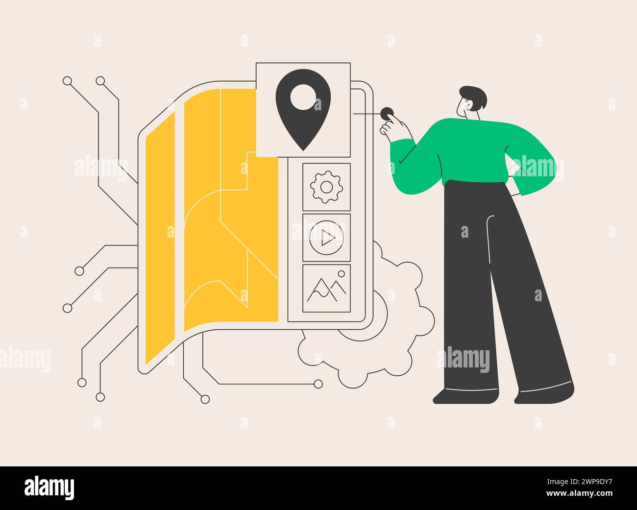 Foldable smartphone abstract concept vector illustration Stock Vector ...