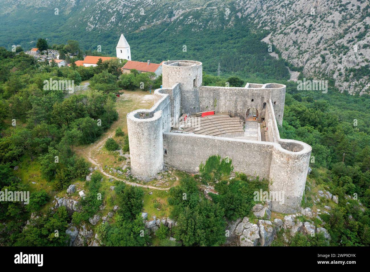 Aerial view of Drivenik castle, Croatia Stock Photo - Alamy