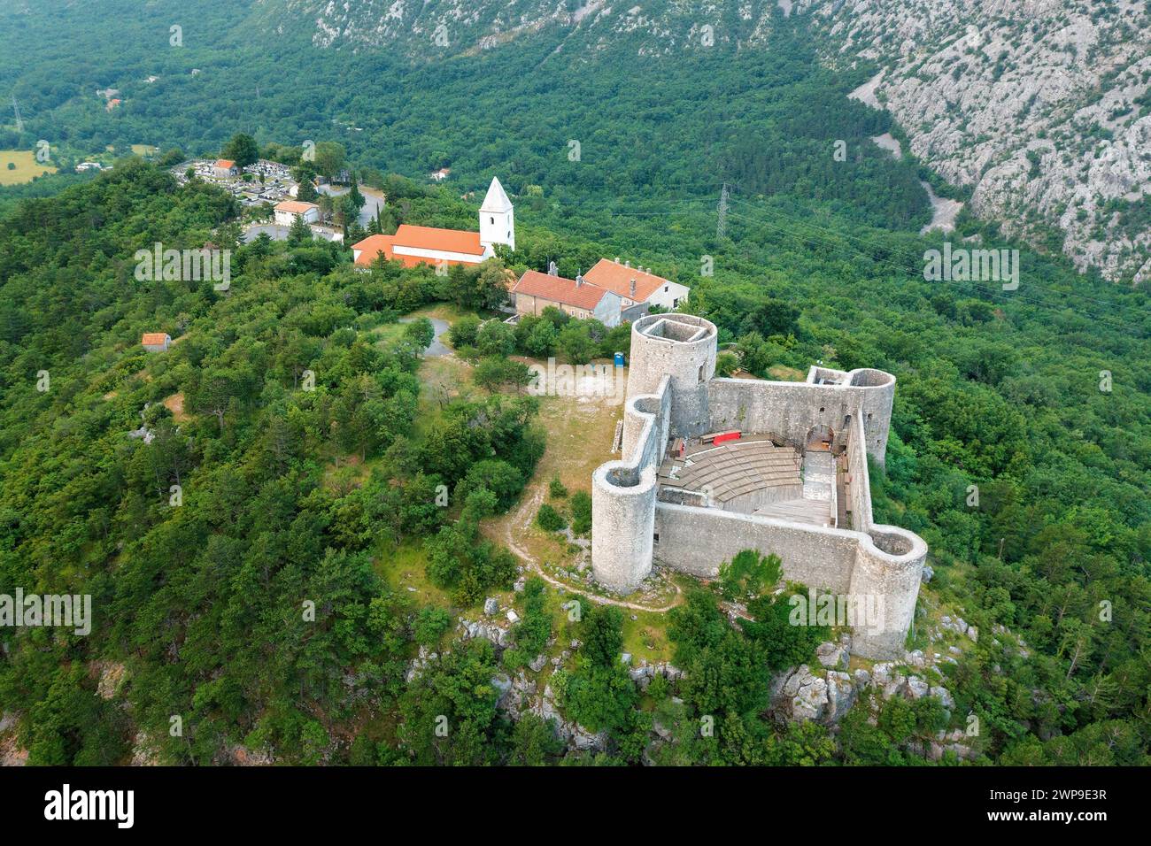Aerial view of Drivenik castle, Croatia Stock Photo - Alamy