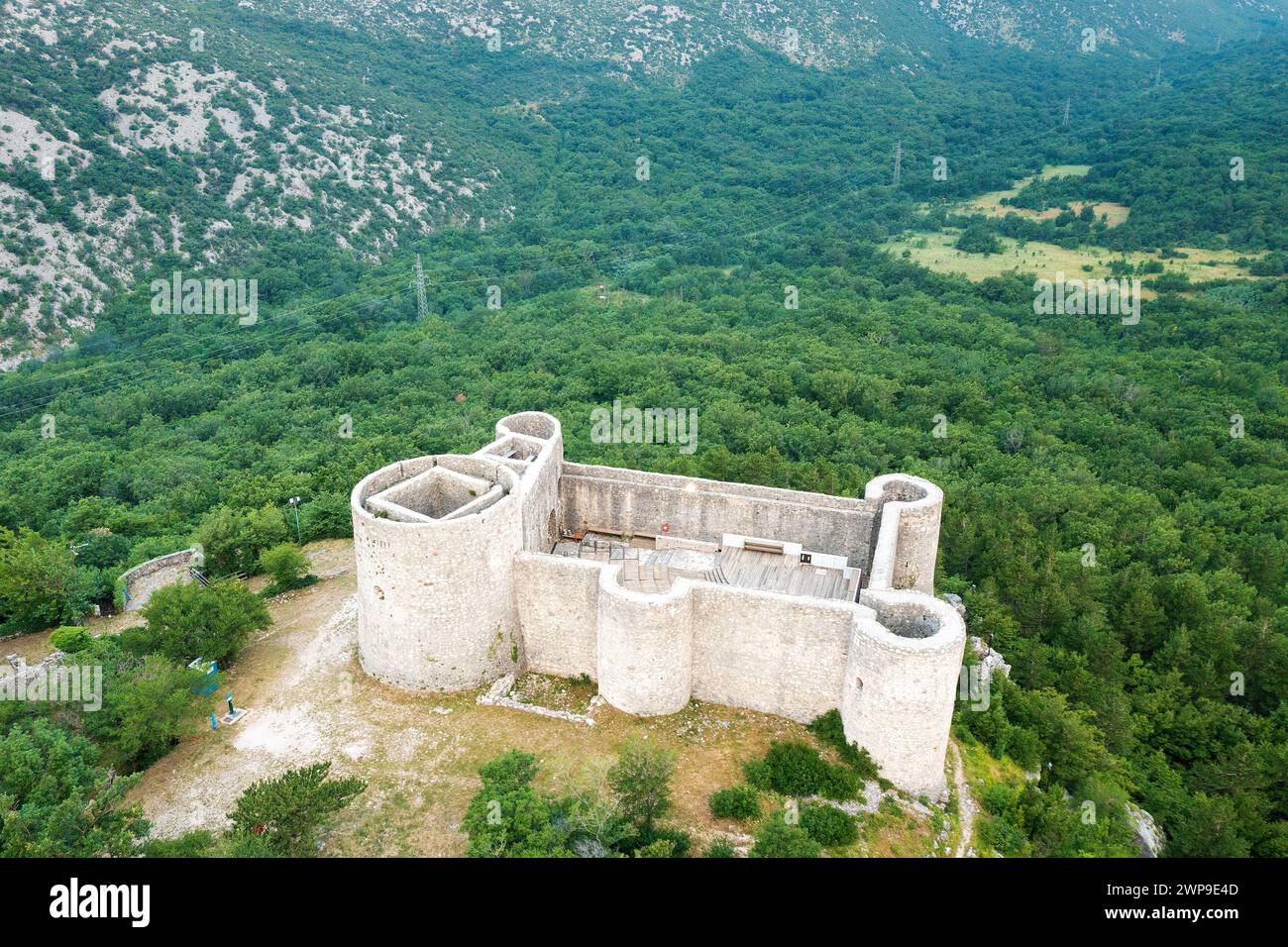 Aerial view of Drivenik castle, Croatia Stock Photo - Alamy