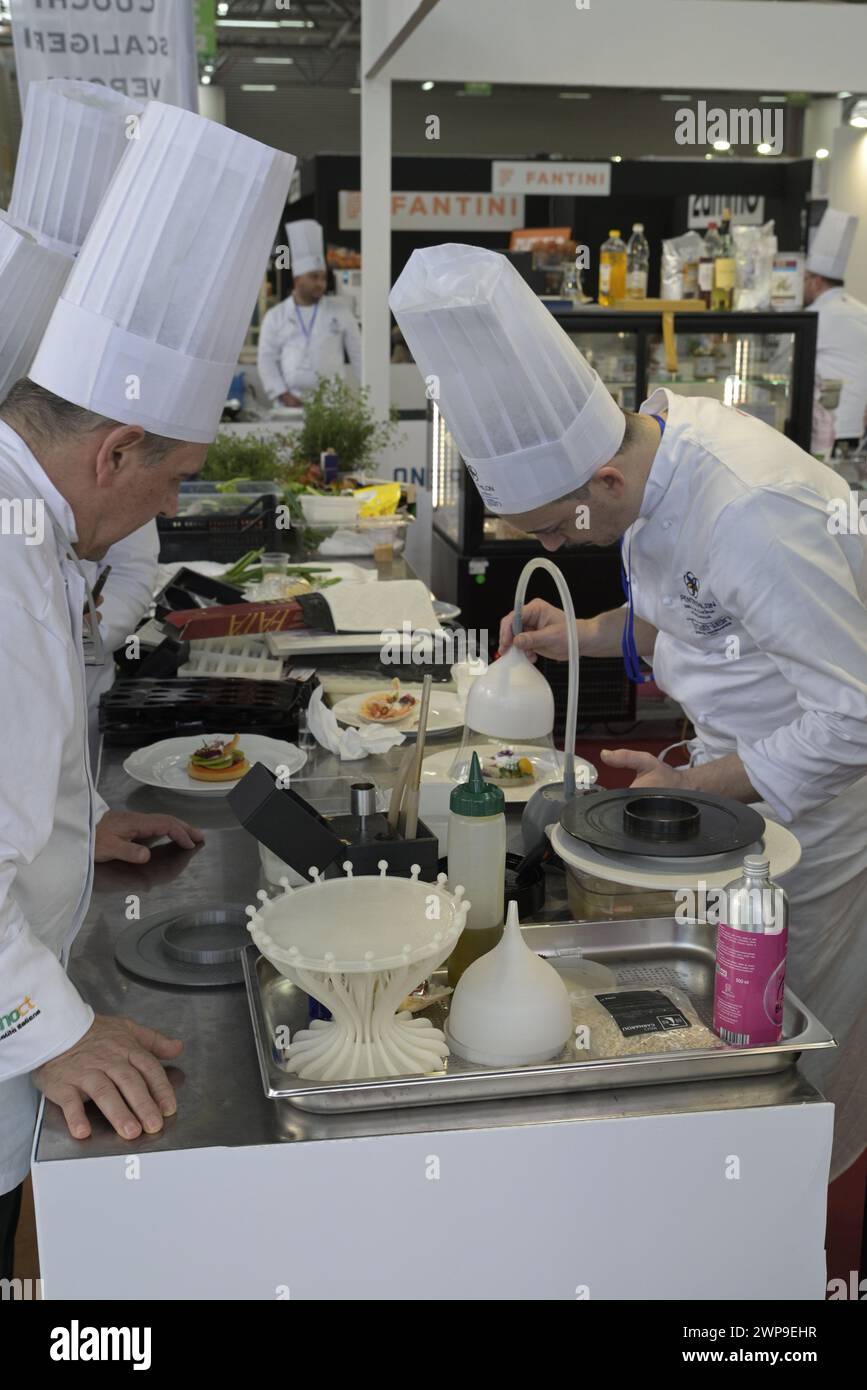 Carrara, Tuscany, Italy, March 6, 2024, at the Carrara Exhibition ...