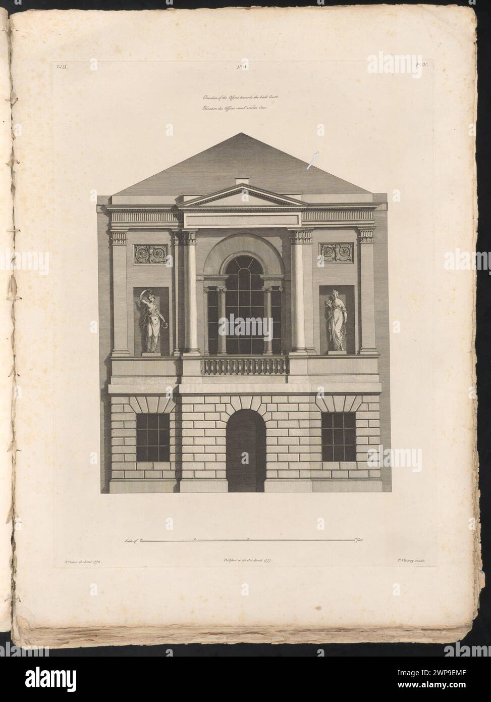 Photograph showing the rear courtyard facade of the House of the ...