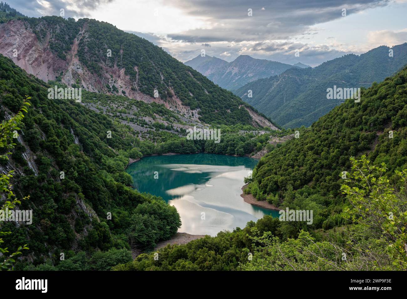 View of the impressive Stefaniada Lake, one of the so-called Dragon ...