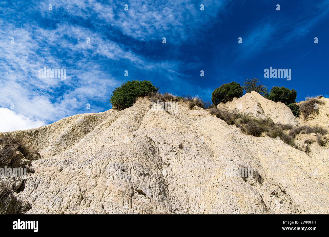 Aliano badlands (calanchi), landscape made of clay sculptures eroded by ...