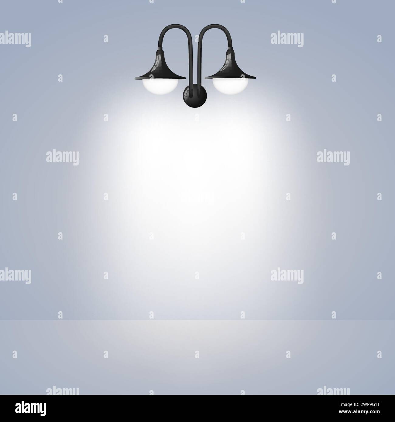Lamp On Empty Room, Vector Illustration Stock Vector Image & Art - Alamy