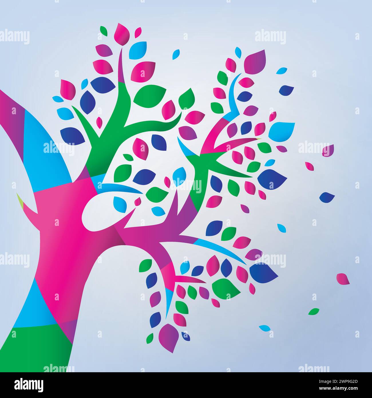 Colorful Tree Sign, Vector Illustration Stock Vector Image & Art - Alamy