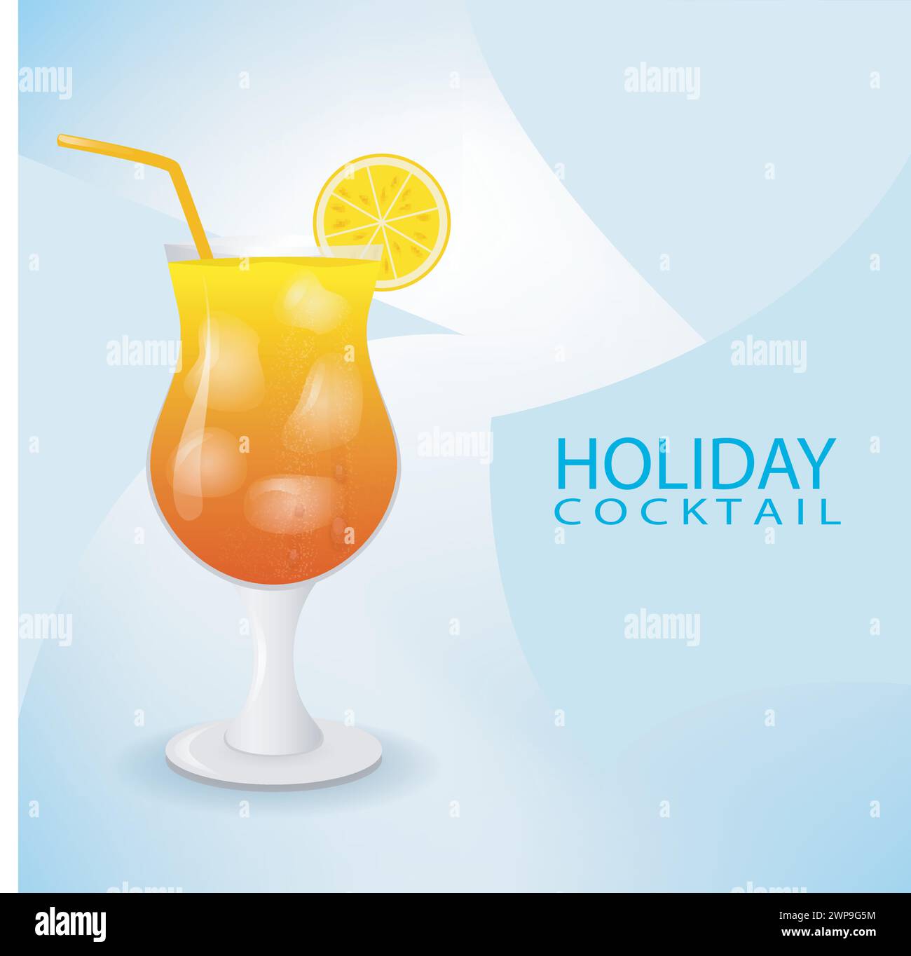 Holiday Lemon Cocktail, Vector Illustration Stock Vector Image & Art ...