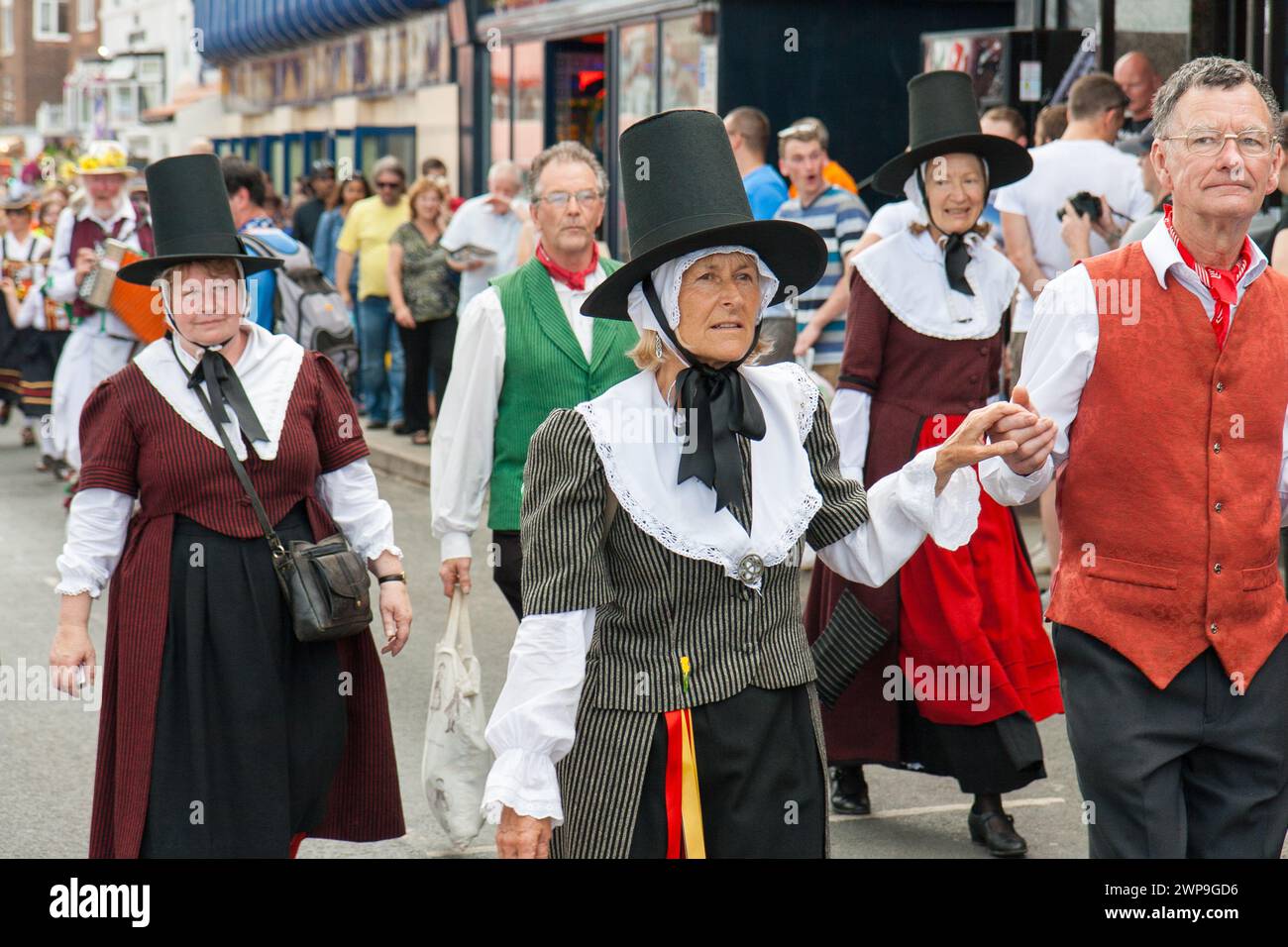 Morris and traditional dancers at the Whitby Folk Week Stock Photo - Alamy