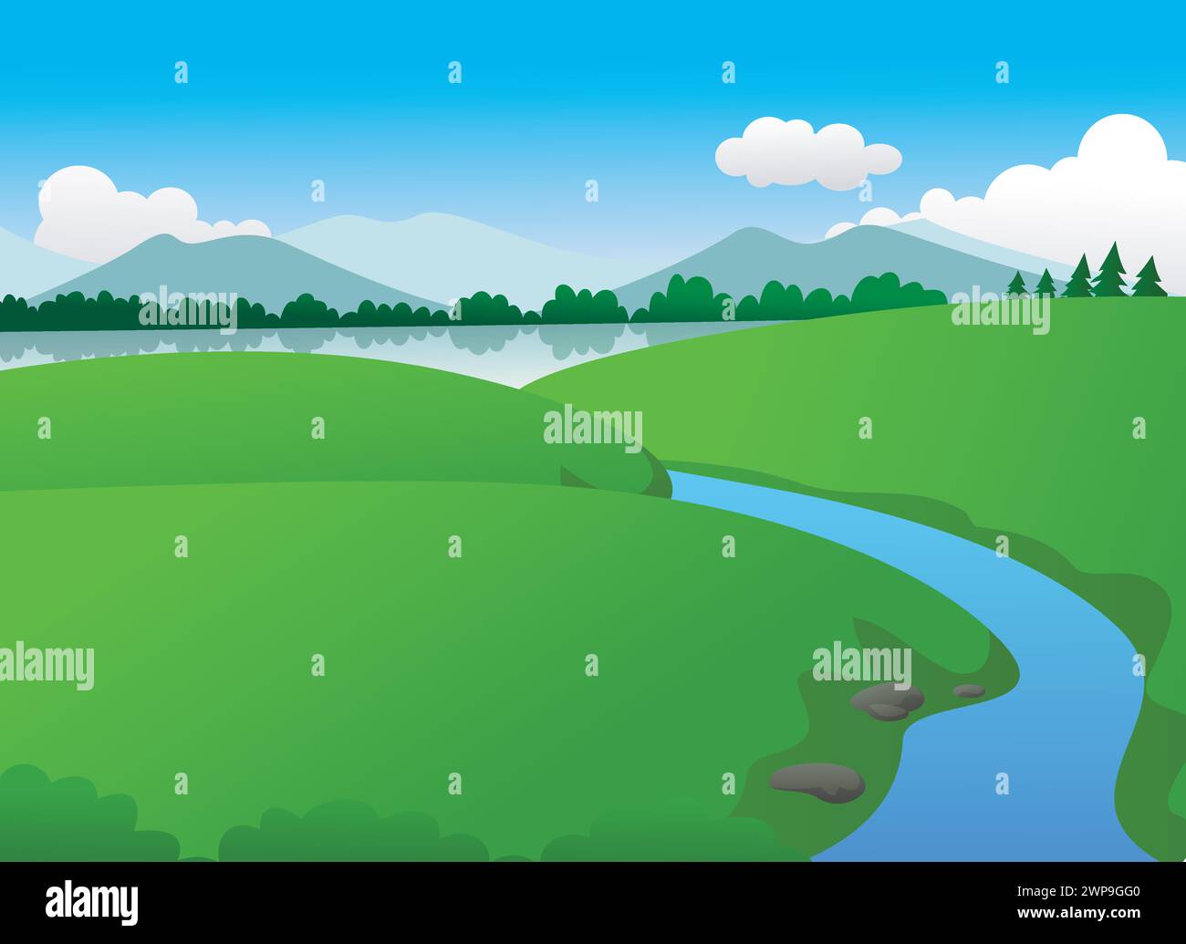 Mountain reflection lake Stock Vector Images - Alamy